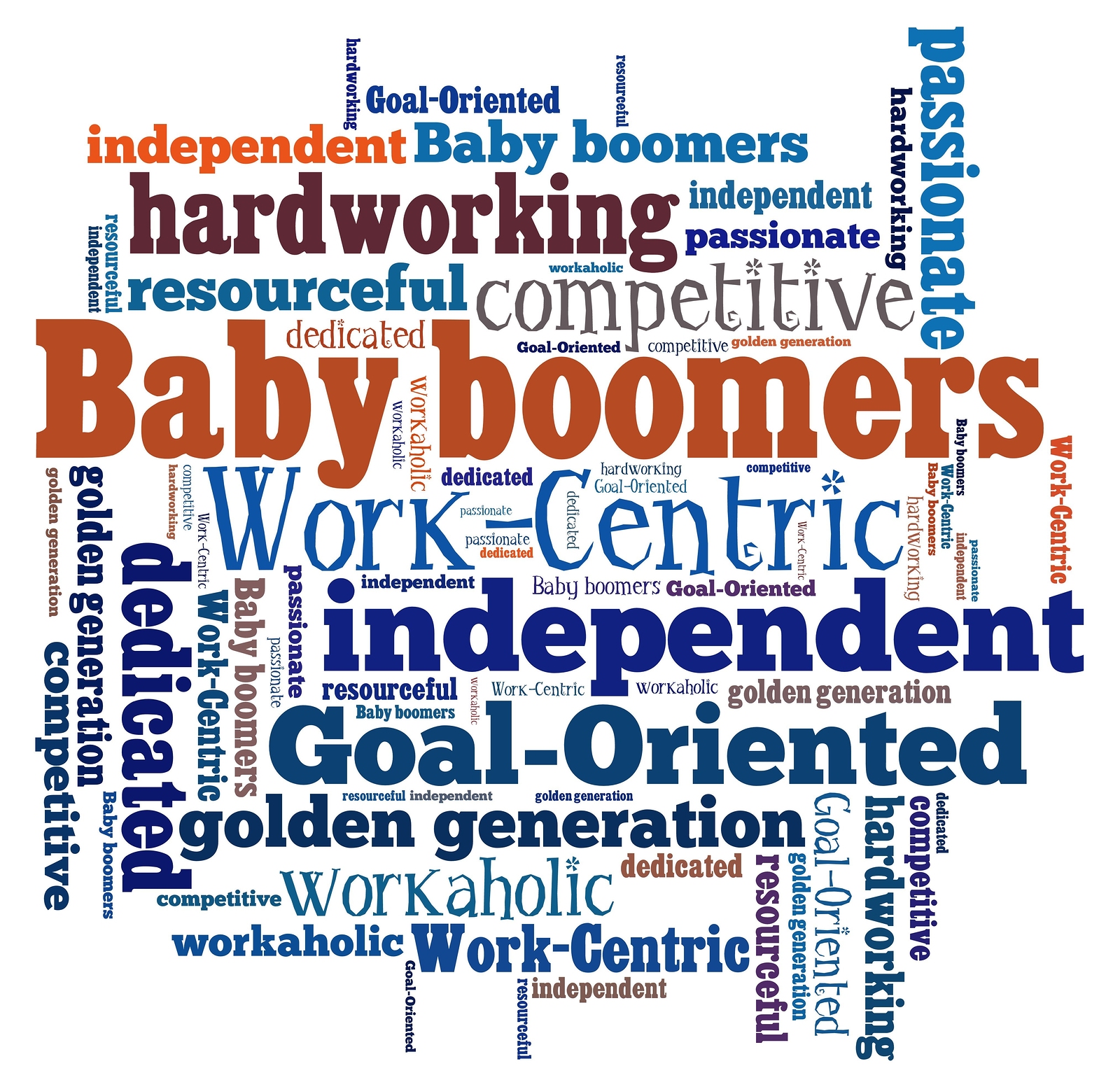 Baby boomers in word collage – BoomerBroadcast
